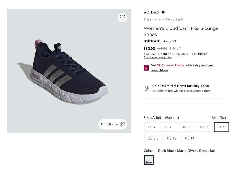 Adidas Cloudfoam Flex Slounge Shoes | Pepper